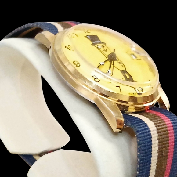 Accessories | Vintage Mr Peanut Watch With Striped Band Replaced ...